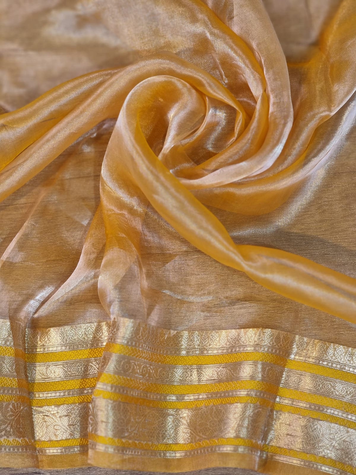 Ranish Metallic Tissue Saree Indian Saree - Etsy