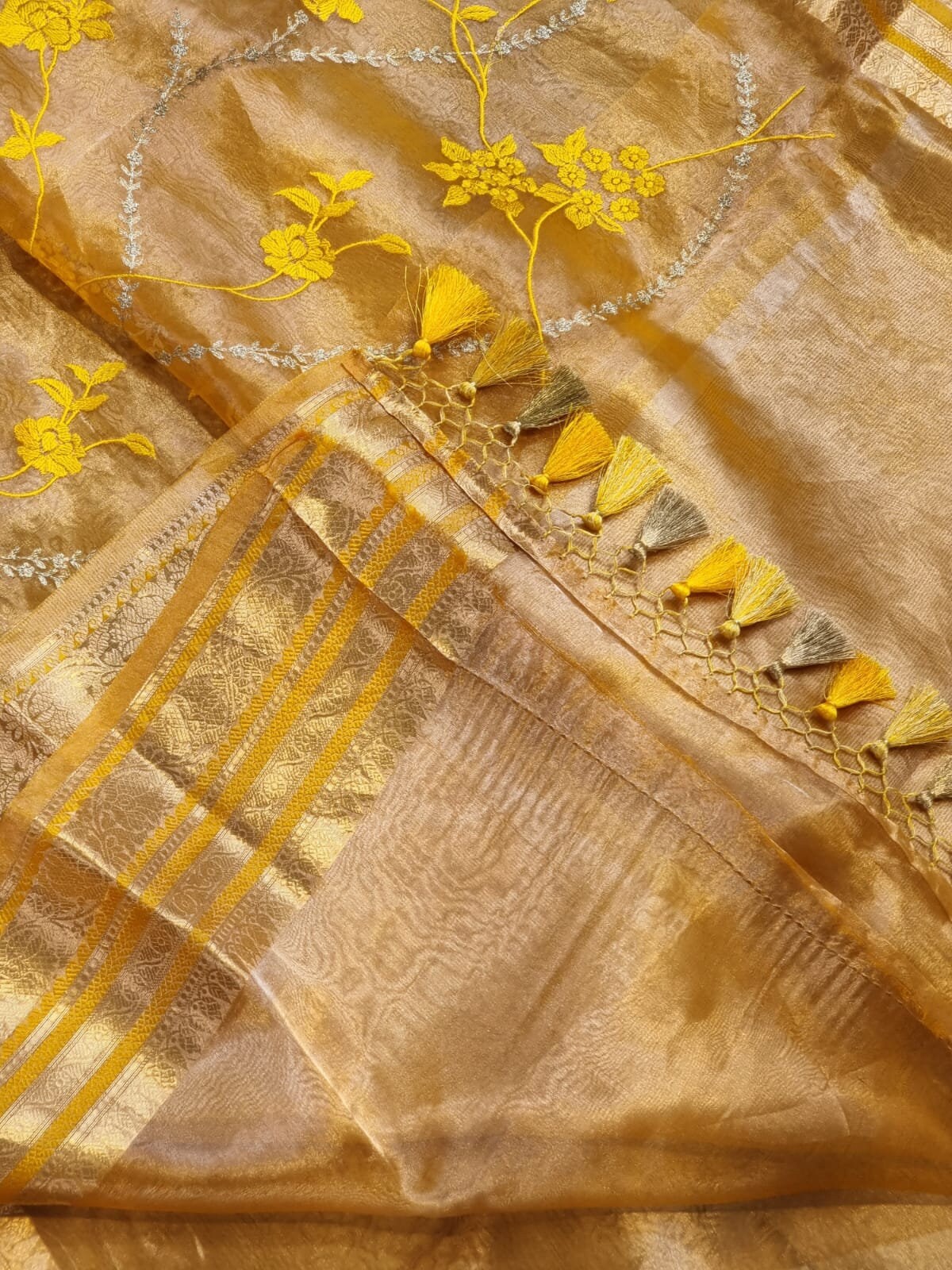 Ranish Metallic Tissue Saree Indian Saree - Etsy