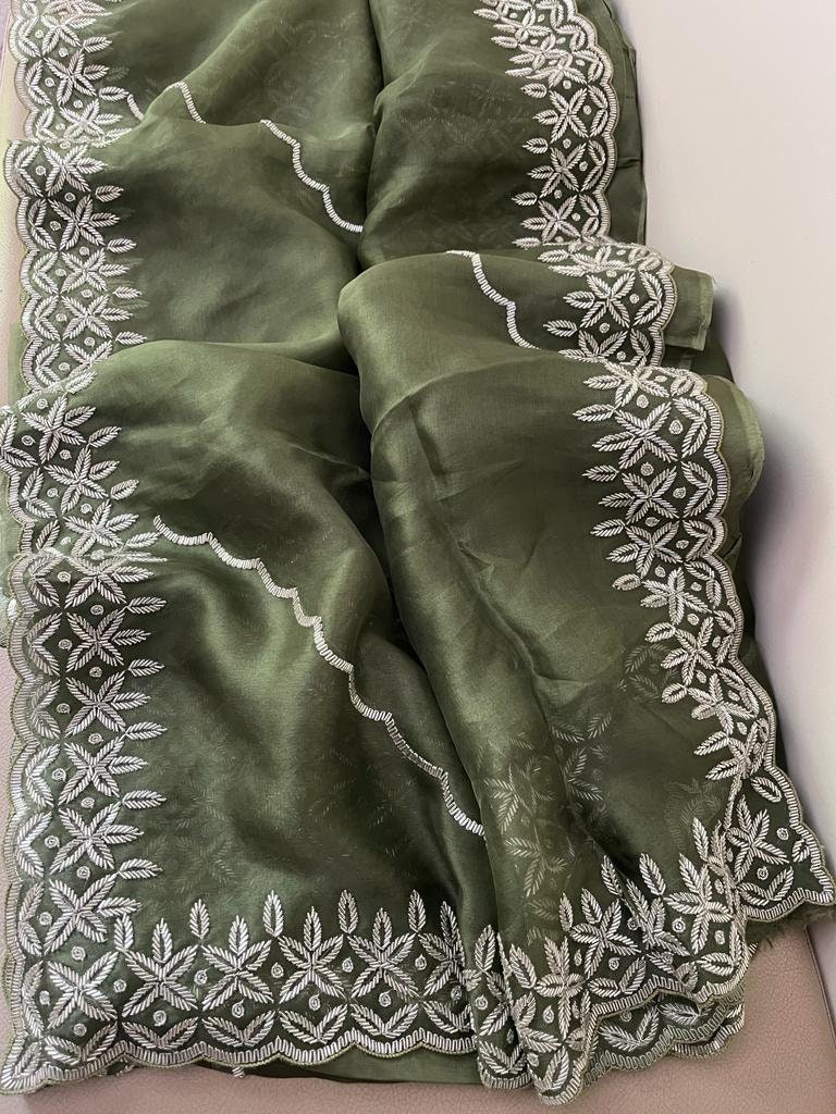 Sheena Partywear Organza Saree,,,,women Clothing - Etsy