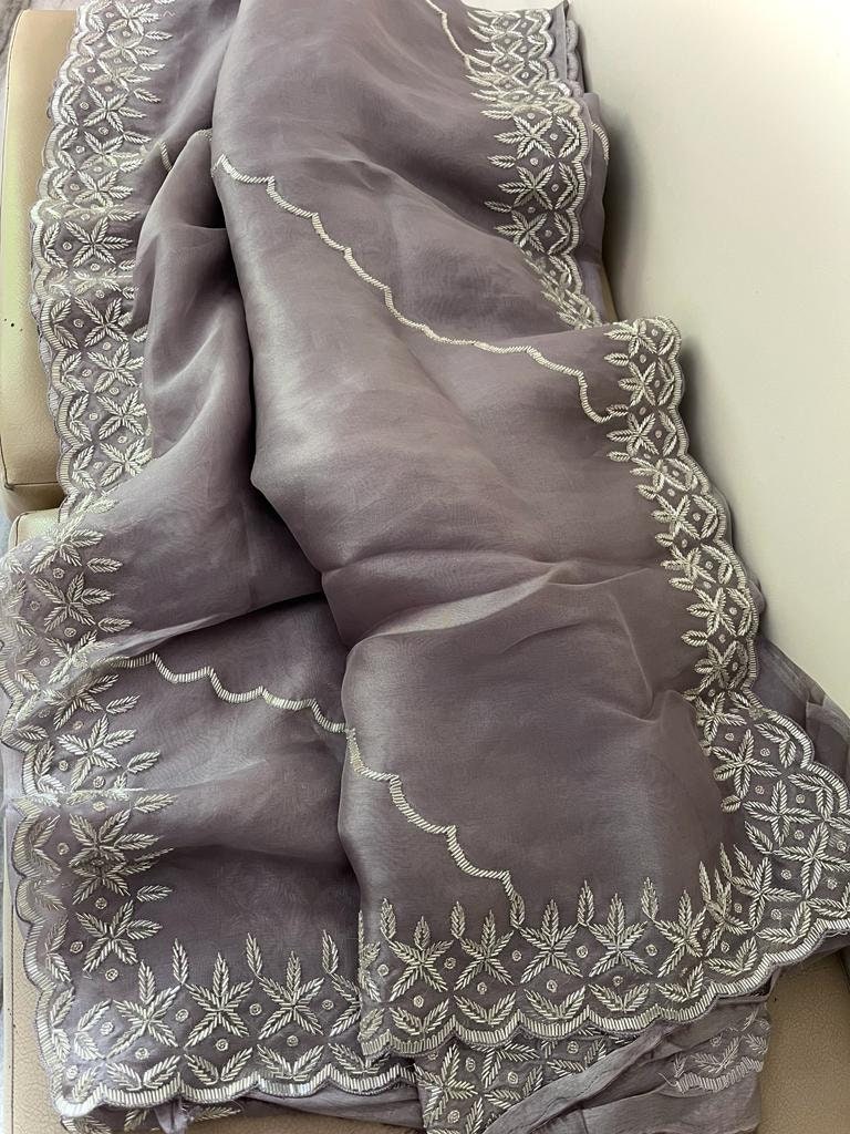 Sheena Partywear Organza Saree,,,,women Clothing - Etsy