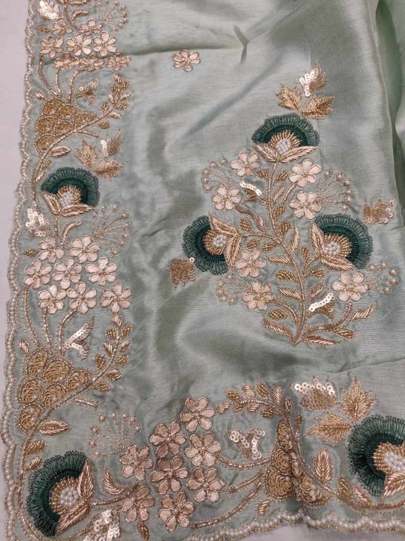 Russian Silk Sareeembroidered Sareeunique Sari - Etsy