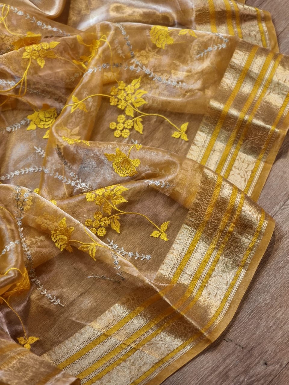 Ranish Metallic Tissue Saree Indian Saree - Etsy