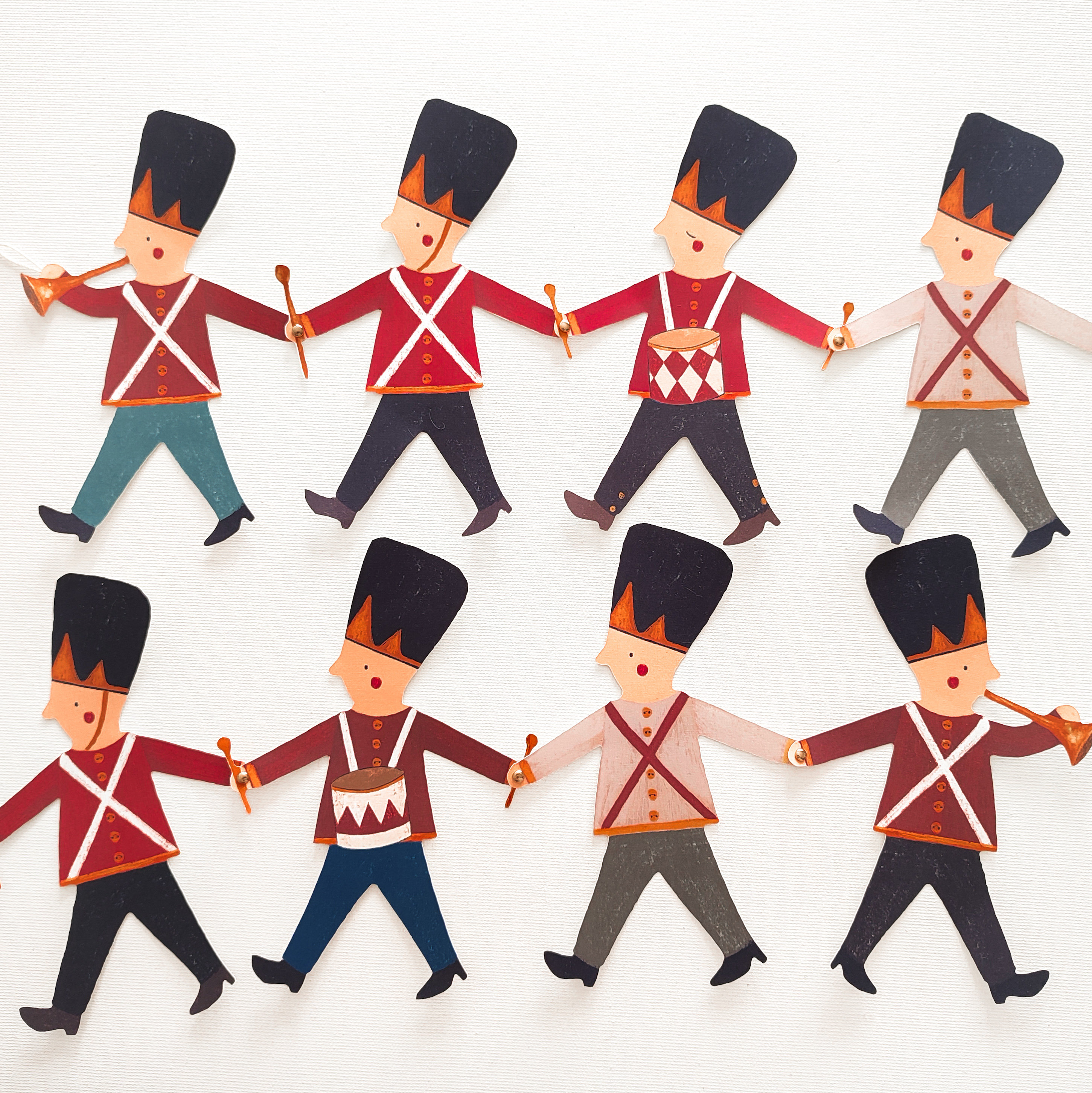 Toy Soldier Paper Garland | Christmas Garland Decoration | Soldiers ...