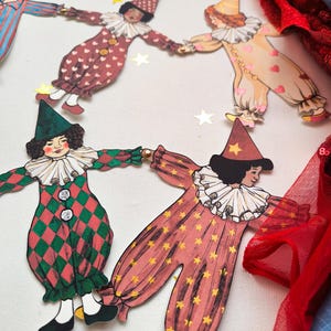 Handmade Paper Clown Garland: Circus Party Decoration - Etsy