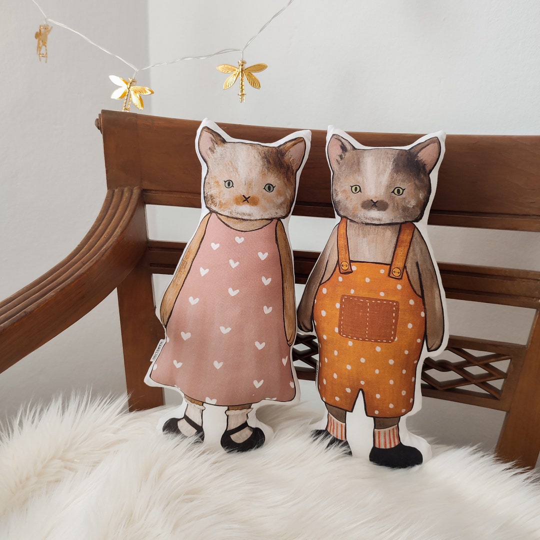 Stuffed Cat Toy, Cat Doll, Girl Cat Doll, Boy Cat Doll - Etsy