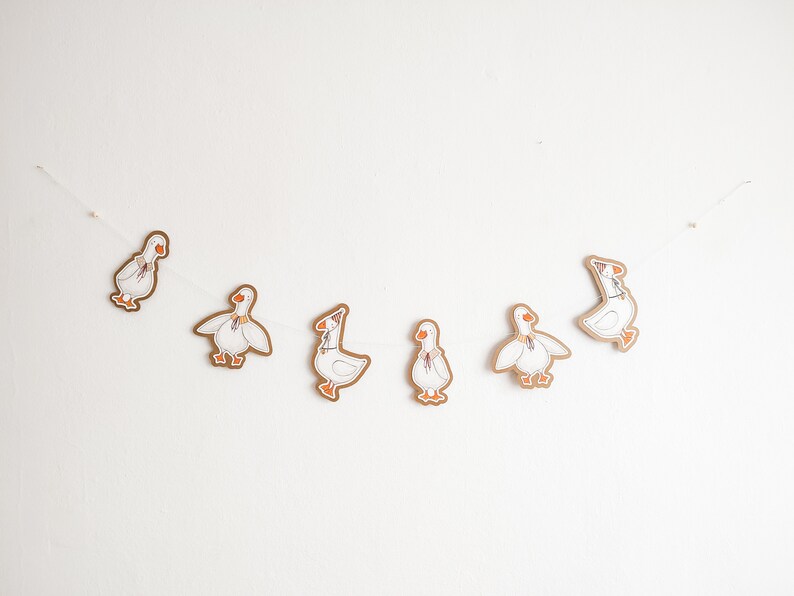 Geese Party Bunting Paper Goose Garland Kids Party - Etsy