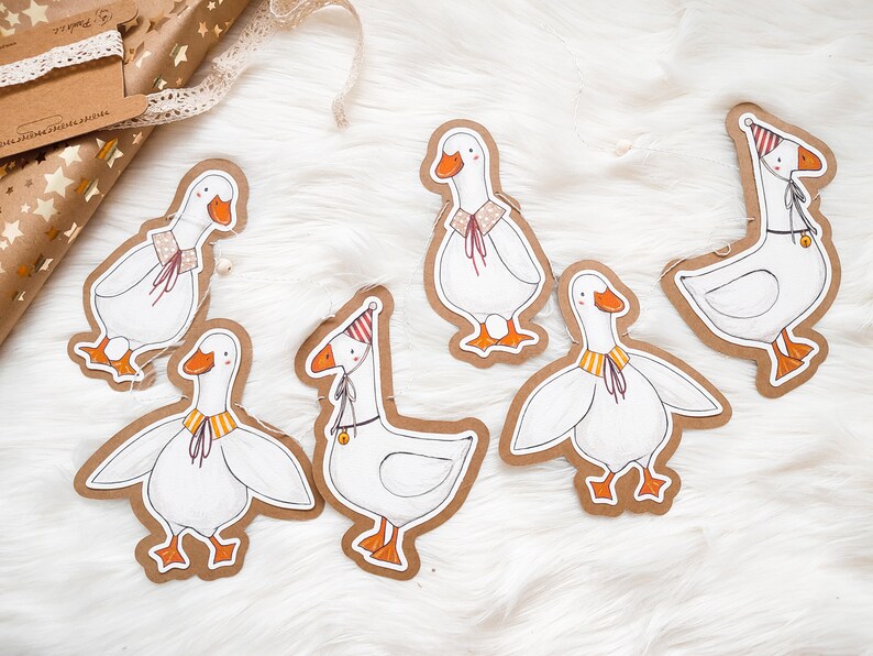 Geese Party Bunting Paper Goose Garland Kids Party - Etsy