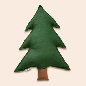 Linen Tree Cushion, Tree Pillow, Conifer Cushion, Christmas Tree ...