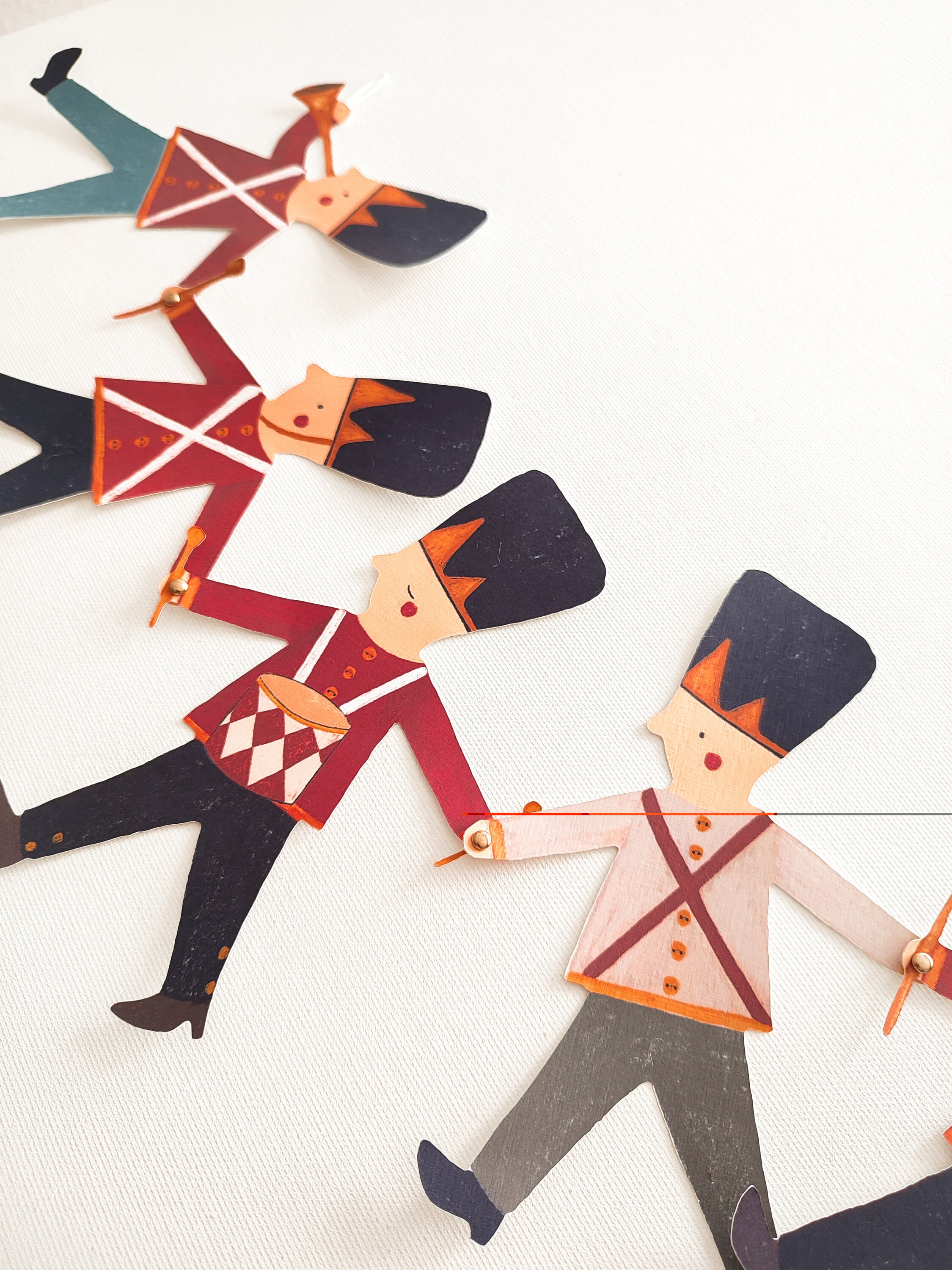 Toy Soldier Paper Garland | Christmas Garland Decoration | Soldiers ...