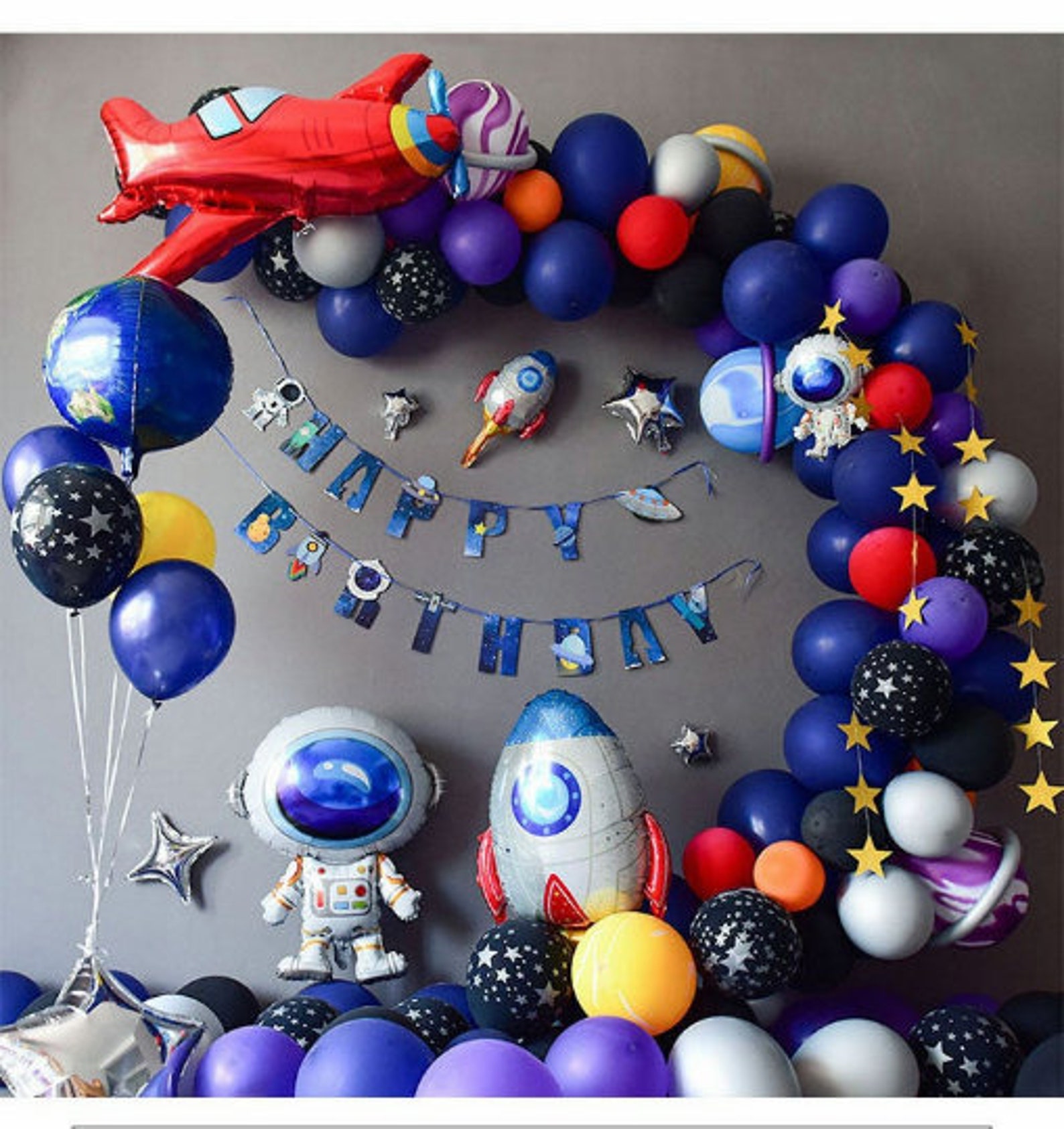 Astronaut Theme Balloon Garland Kit Space Party Supplies - Etsy