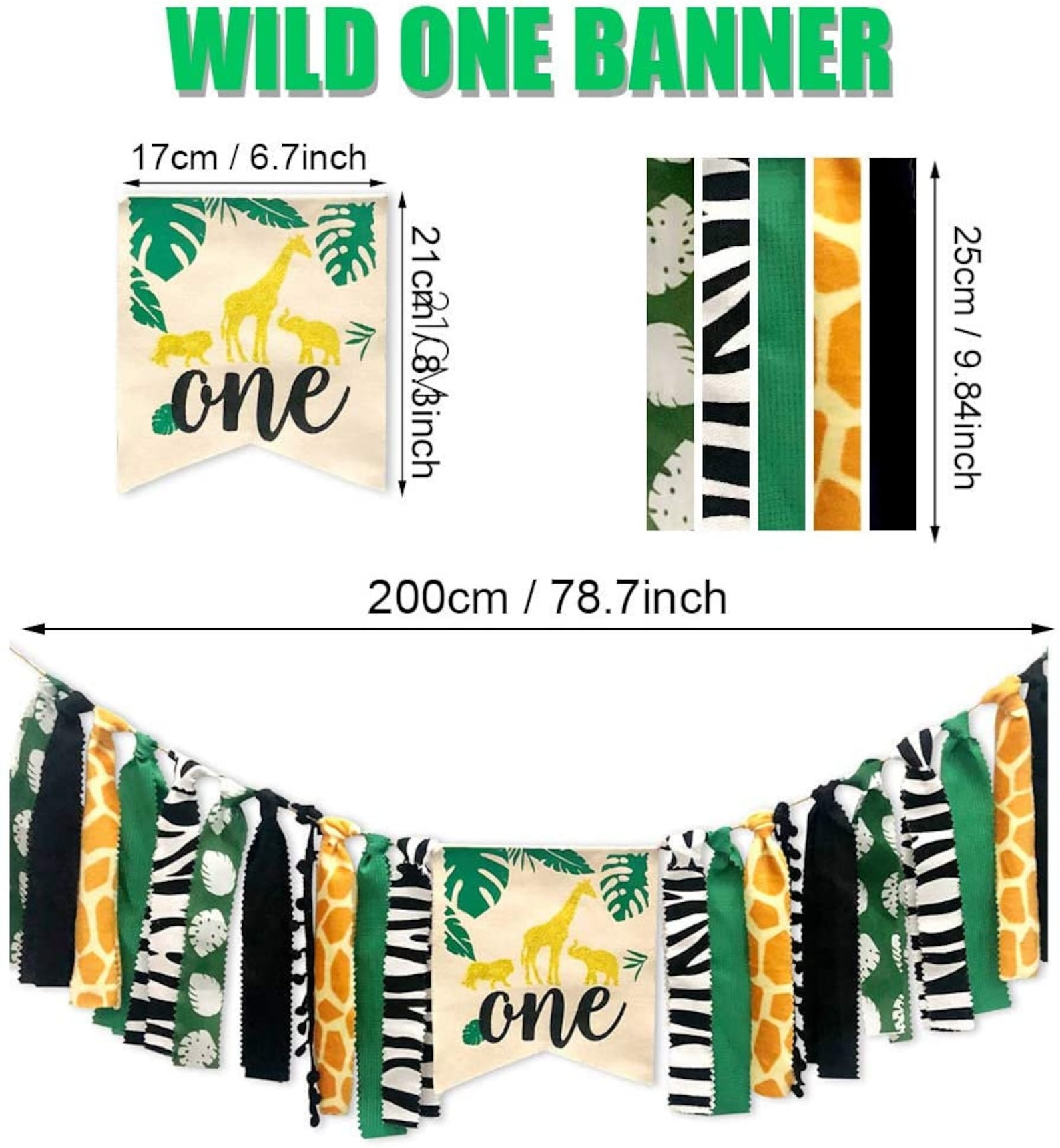 Wild One Birthday Banner Jungle Safari Wild Banner Wild One - Etsy