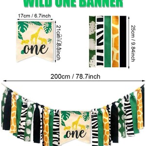 Wild One Birthday Banner, Jungle Safari Wild Banner, Wild One High ...