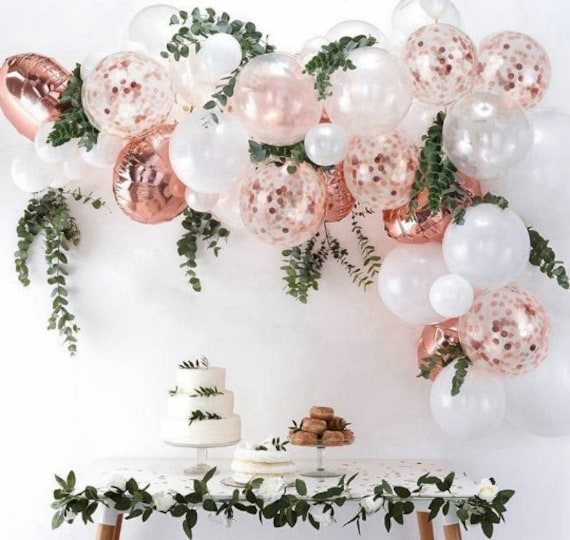 Rose Gold Birthday Party Decorations Rose Gold Balloon Garland | Etsy