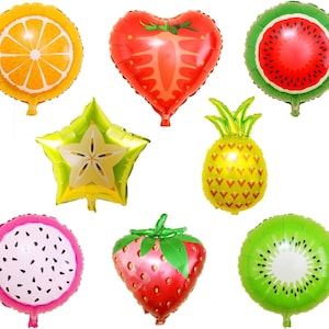 Fruit Party Balloons Set, Fruit Theme Birthday Decorations, Fruit Foil ...