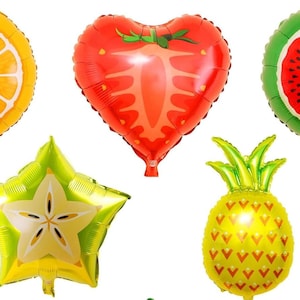 Fruit Party Balloons Set, Fruit Theme Birthday Decorations, Fruit Foil ...