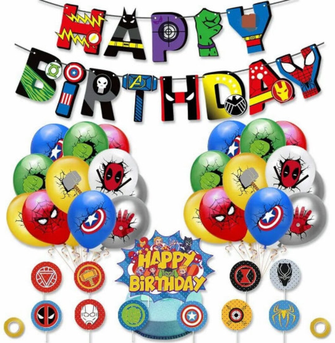 Superhero Avenger | Party Supplies | Avengers Party Balloon Kit/ Set ...