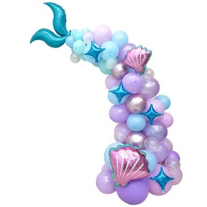 Mermaid Party Supplies,mermaid Balloon Garland,mermaid Birthday Decor ...