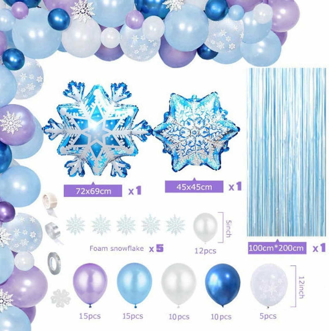 Frozen Balloon Arch Frozen Balloon Garland Frozen Birthday | Etsy