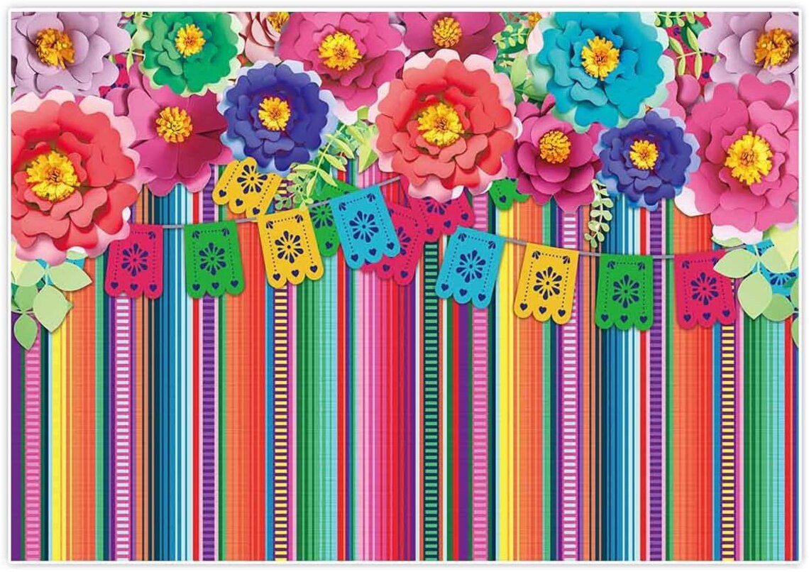 Mexican Fiesta Theme Backdropfestival Birthday Party Decor - Etsy