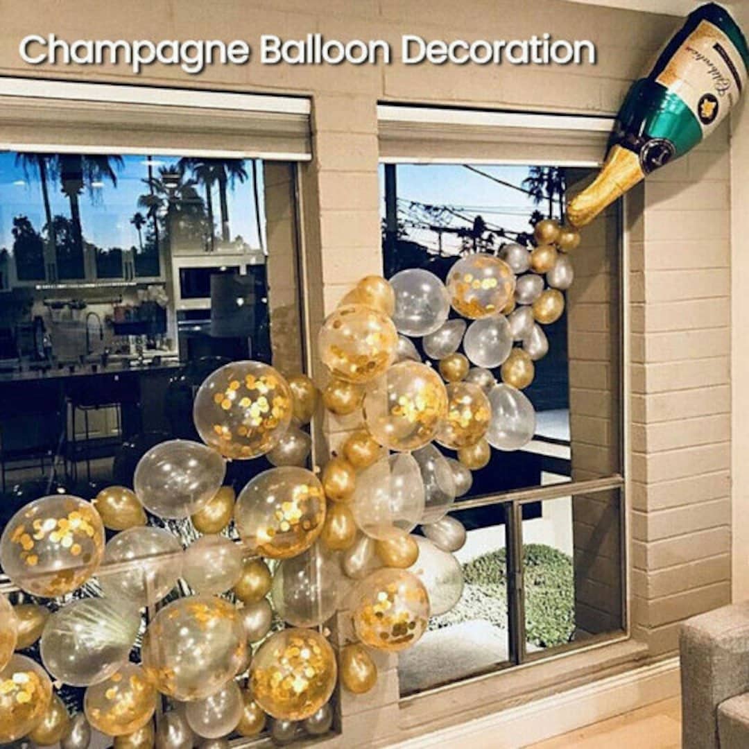 Champagne Bottle Balloon Garland Arch Kit, Wedding Party Decoration ...