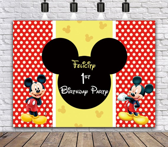 Mickey Mouse Birthday Backdrop