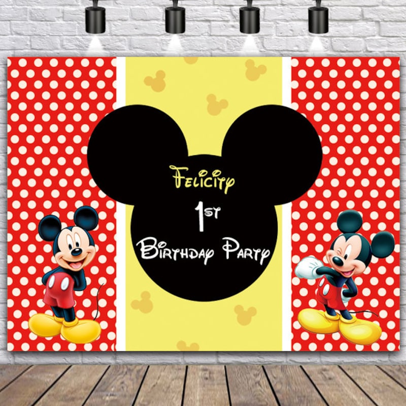 Mickey Mouse Birthday Banner - Etsy