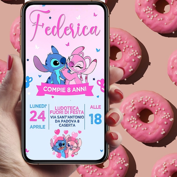Stitch party invite - Etsy Italia