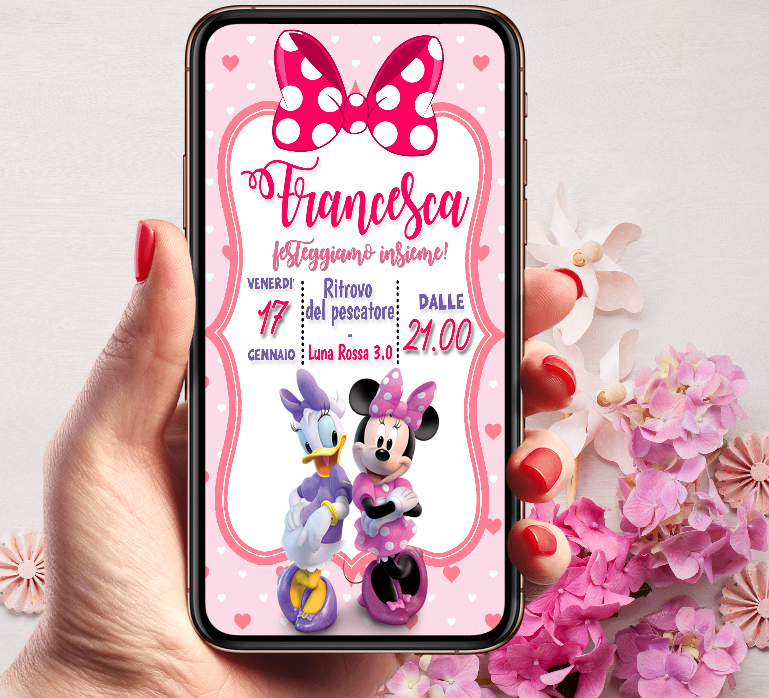 Digital Invitation Birthday Party MINNIE Printable - Etsy