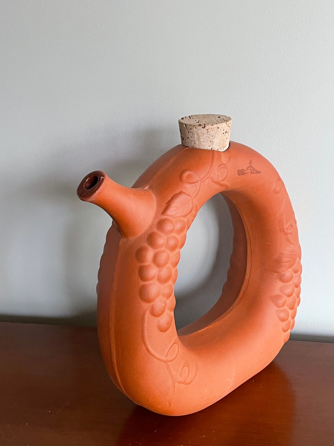 Clay Decanter, Large Donut Carafe, Mid Century Barware, Vintage Barware ...