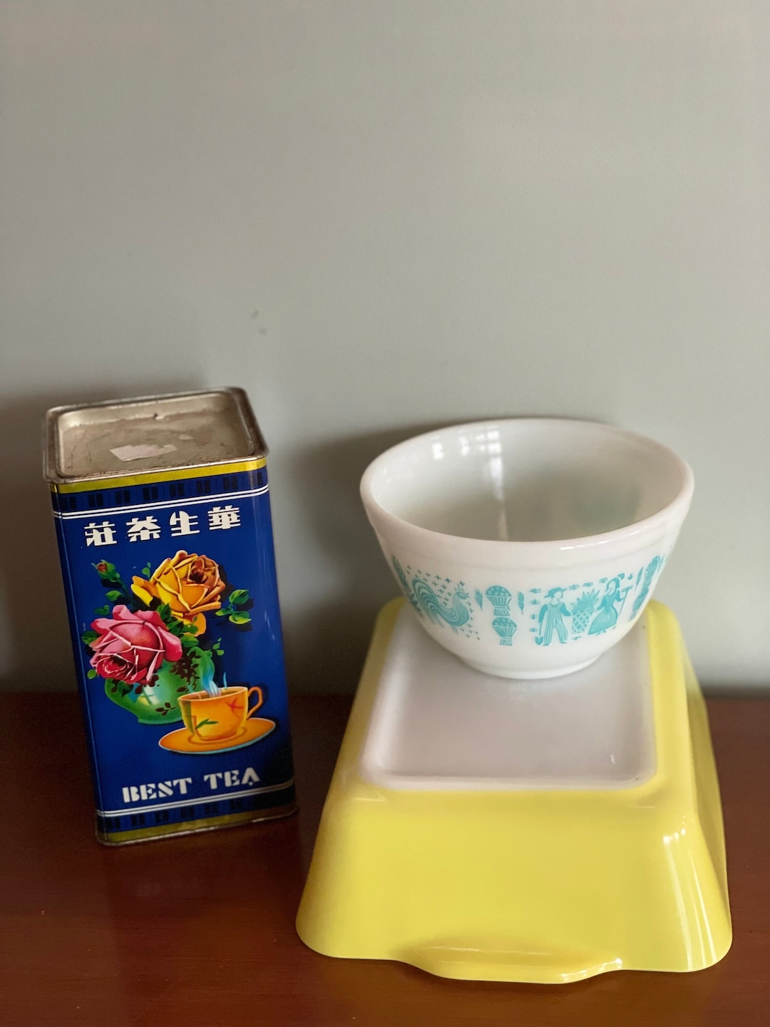 Pyrex Butterprint, Blue White Pyrex Bowl, 401, Pyrex Amish Bowl, Soup ...