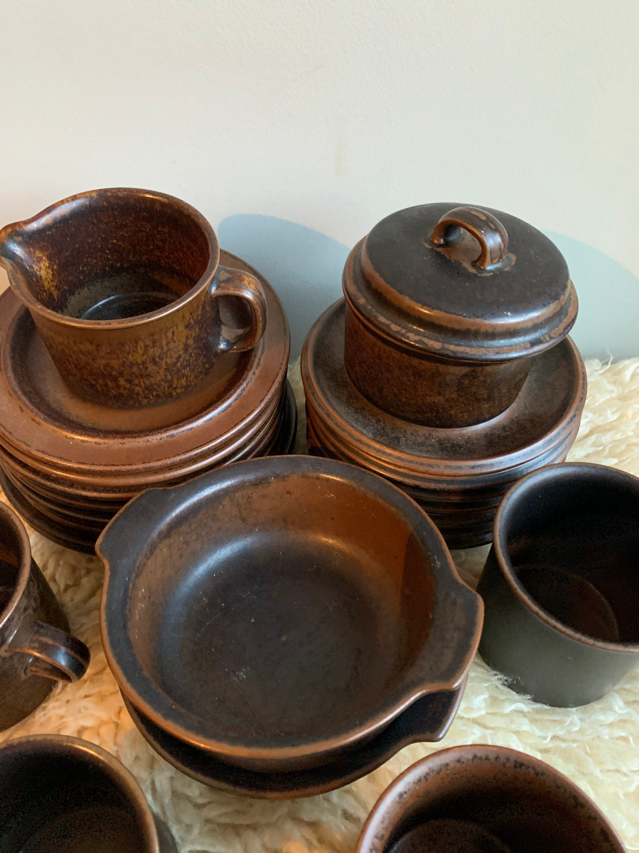 Arabia Finland Ruska Soup Bowl Mugs Cups Creamer Sugar - Etsy Canada