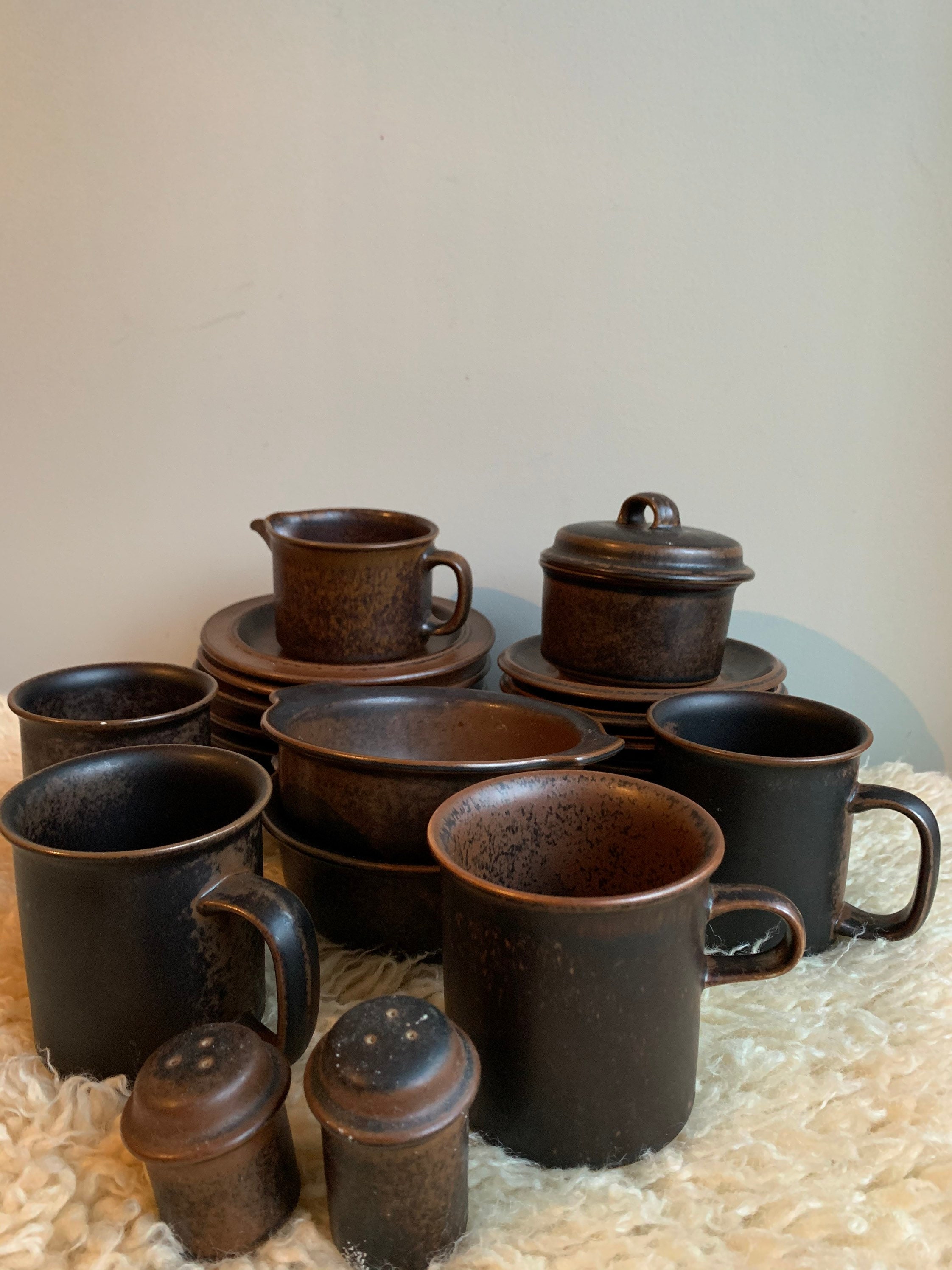 Arabia Finland Ruska Soup Bowl Mugs Cups Creamer Sugar - Etsy Canada