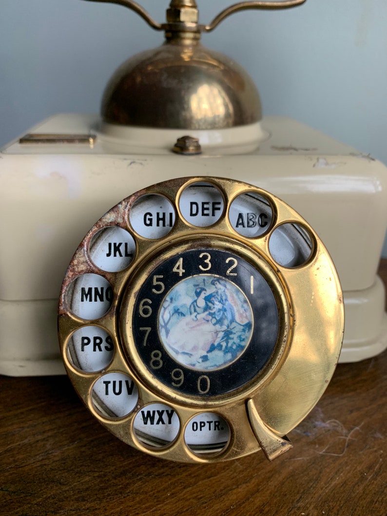 Antique Telephone, Made in Japan, Beige Telephone, Theatre Props ...