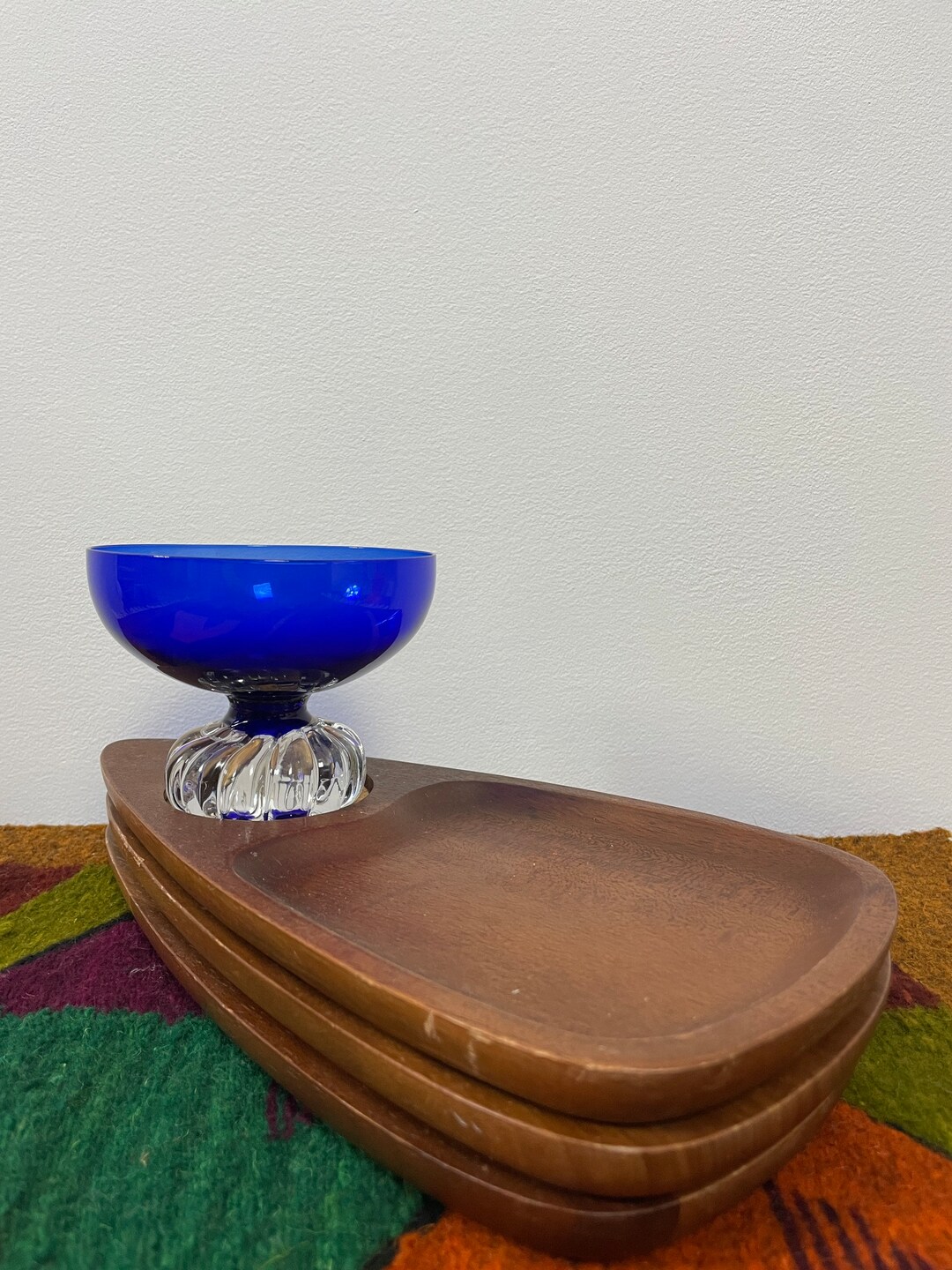 Teak Snack and Drinks Tray, Wooden Food Serving Tray, Vintage Barware ...