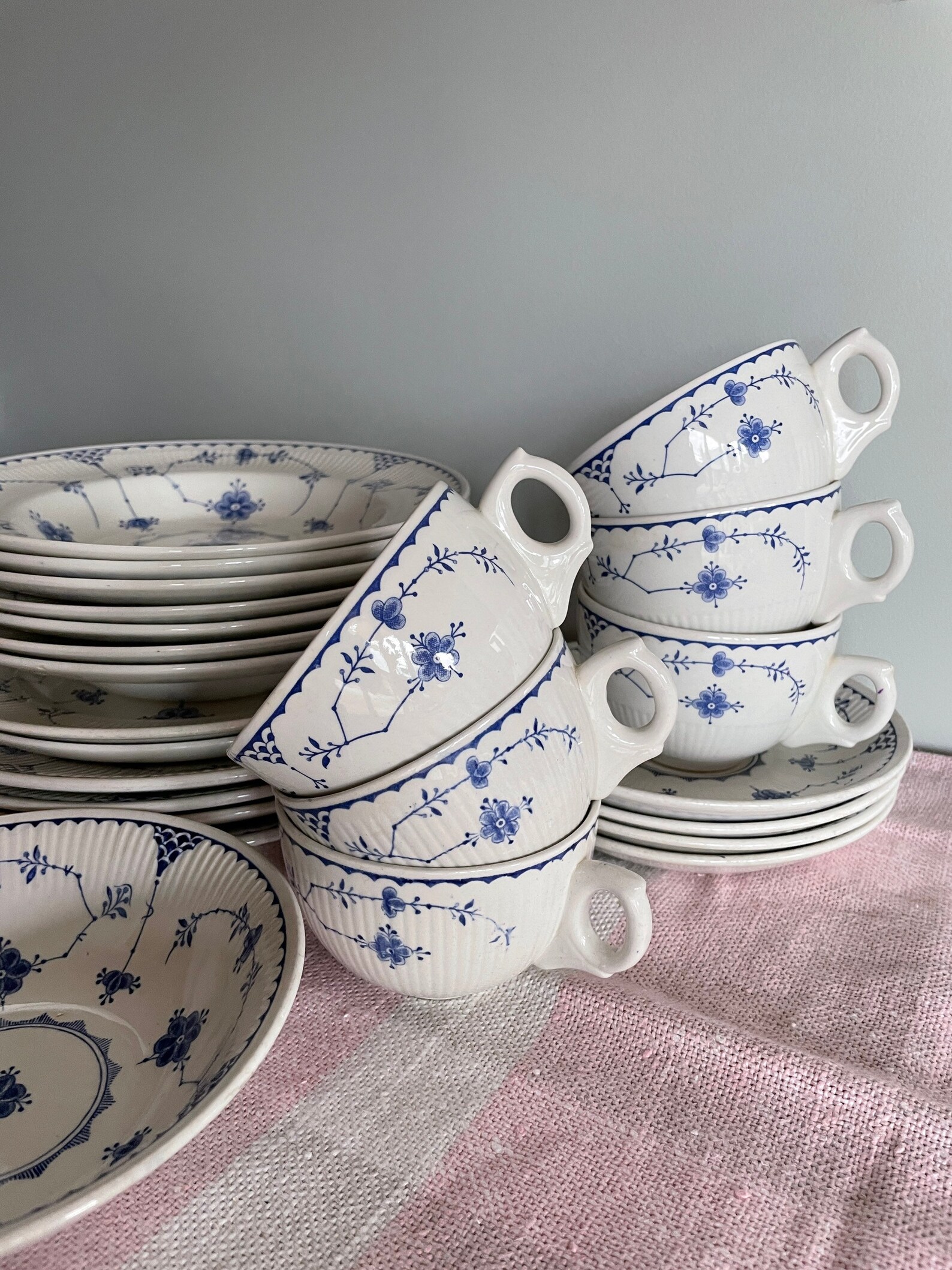 Furnivals Denmark Plates Soup Bowls Cups Saucers Dessert - Etsy UK