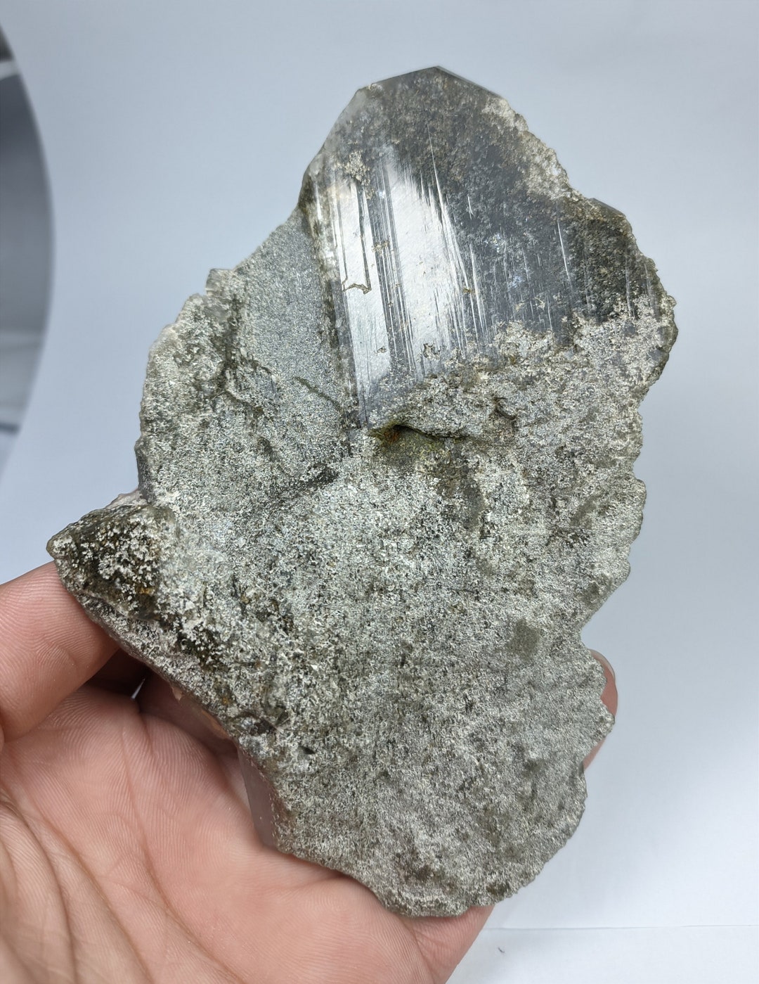 Natural Gary Chlorite Included Quartz Crystal flat From, Unique ...