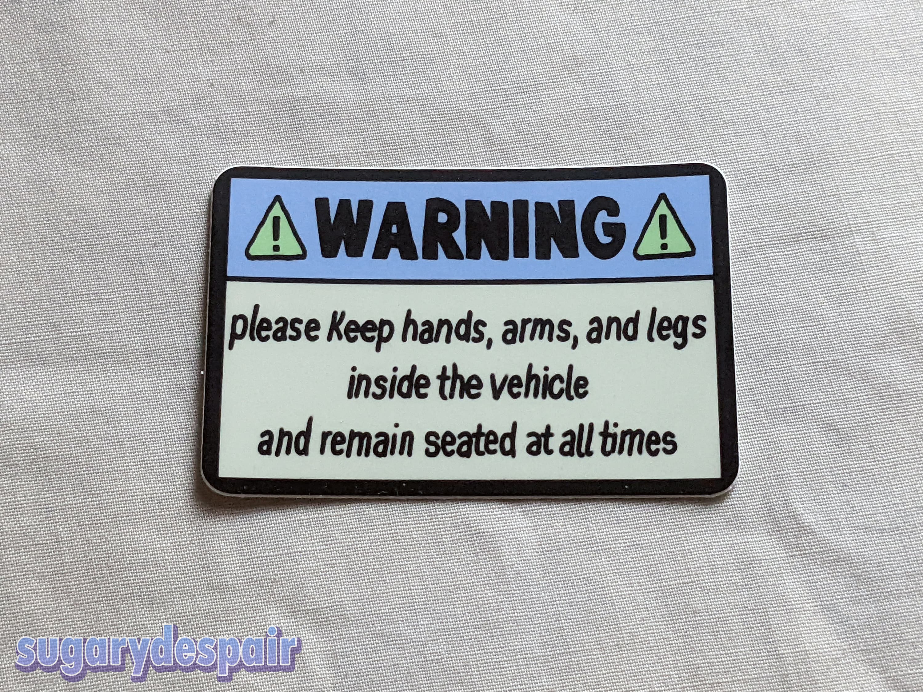 Small Car / Vehicle Warning Safety Sticker - Etsy
