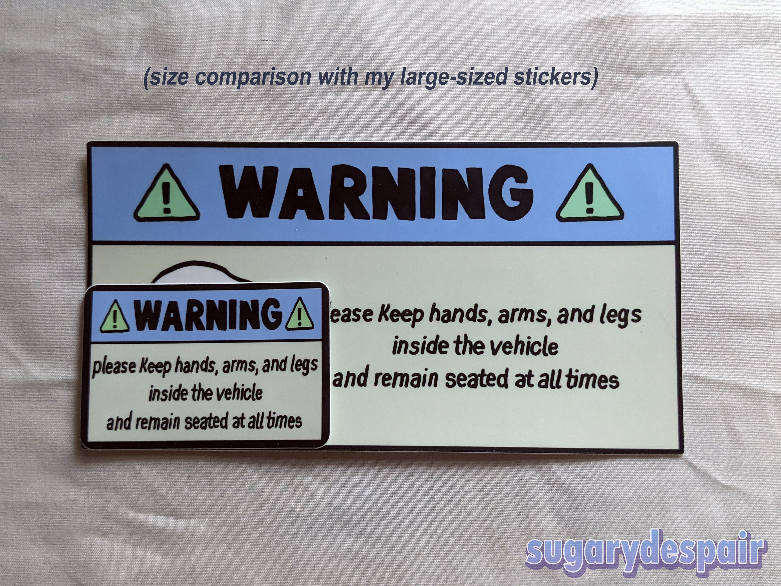 Small Car / Vehicle Warning Safety Sticker - Etsy