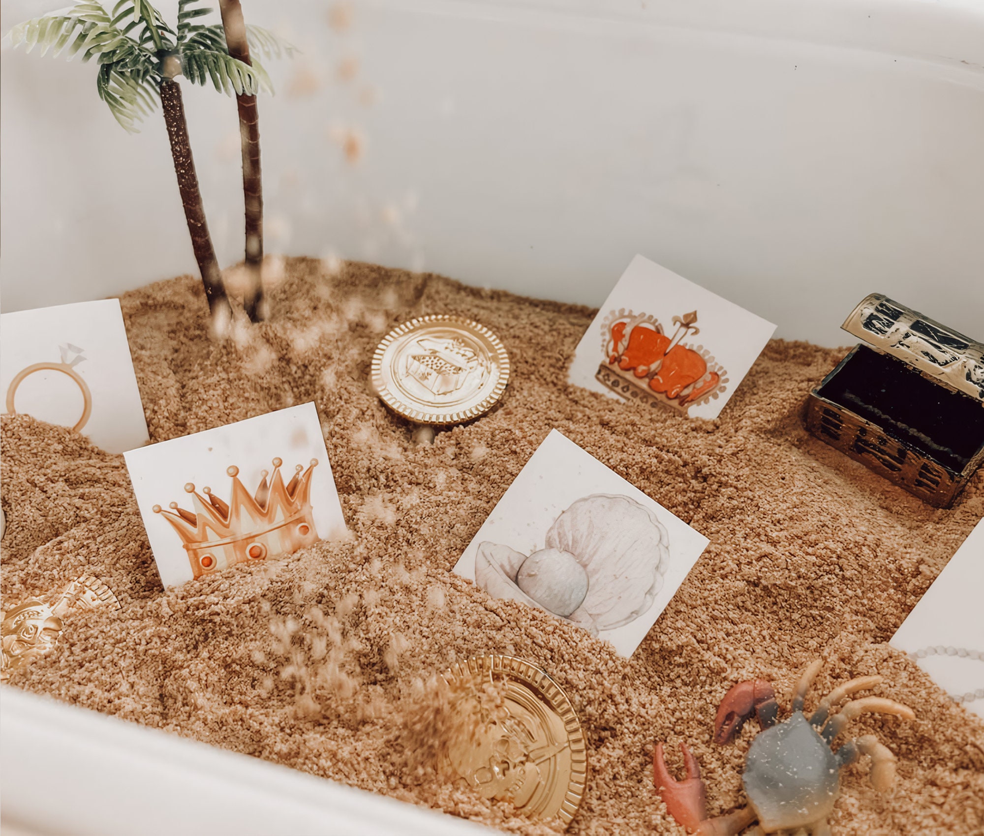 Treasure Island Sensory Bin, Pirate Play Kit, Montessori Toddlers ...