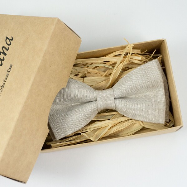 Beige Bow Tie - Etsy