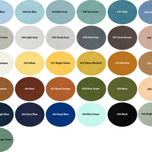 Linen Fabric Samples Color Swatches, Linen Fabric Samples Set for ...