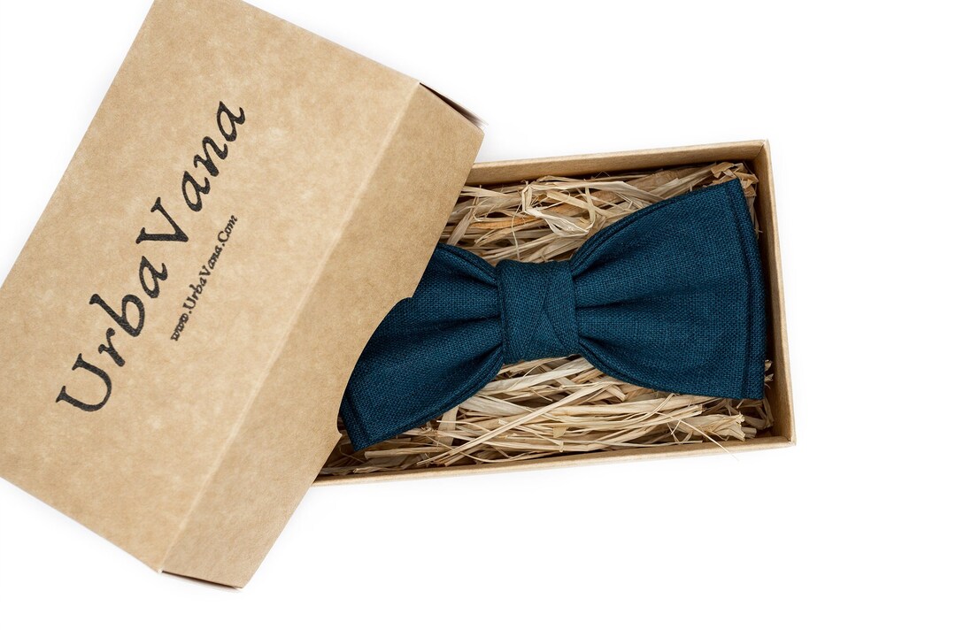 Ink Blue Pre-tied Groomsmen Bow Ties for Weddings - Ink Blue Neckties ...