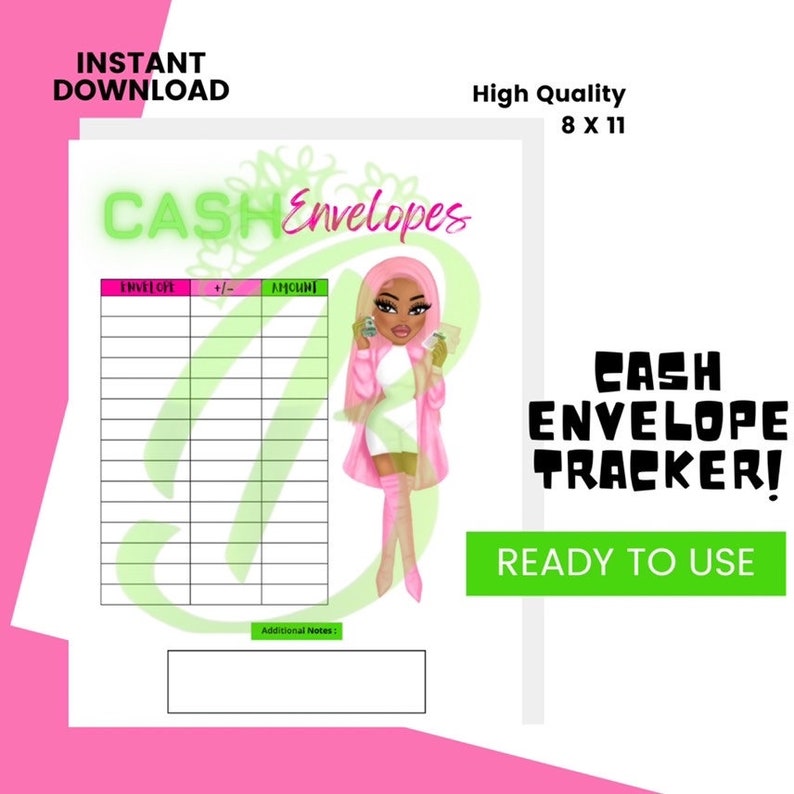 Cash Envelope Tracker - Etsy