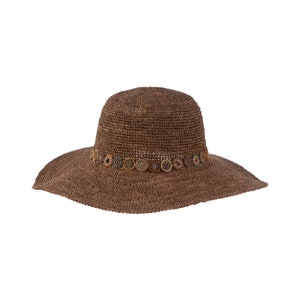 100% natural colour raffia hat BIO hat beach capeline | Etsy