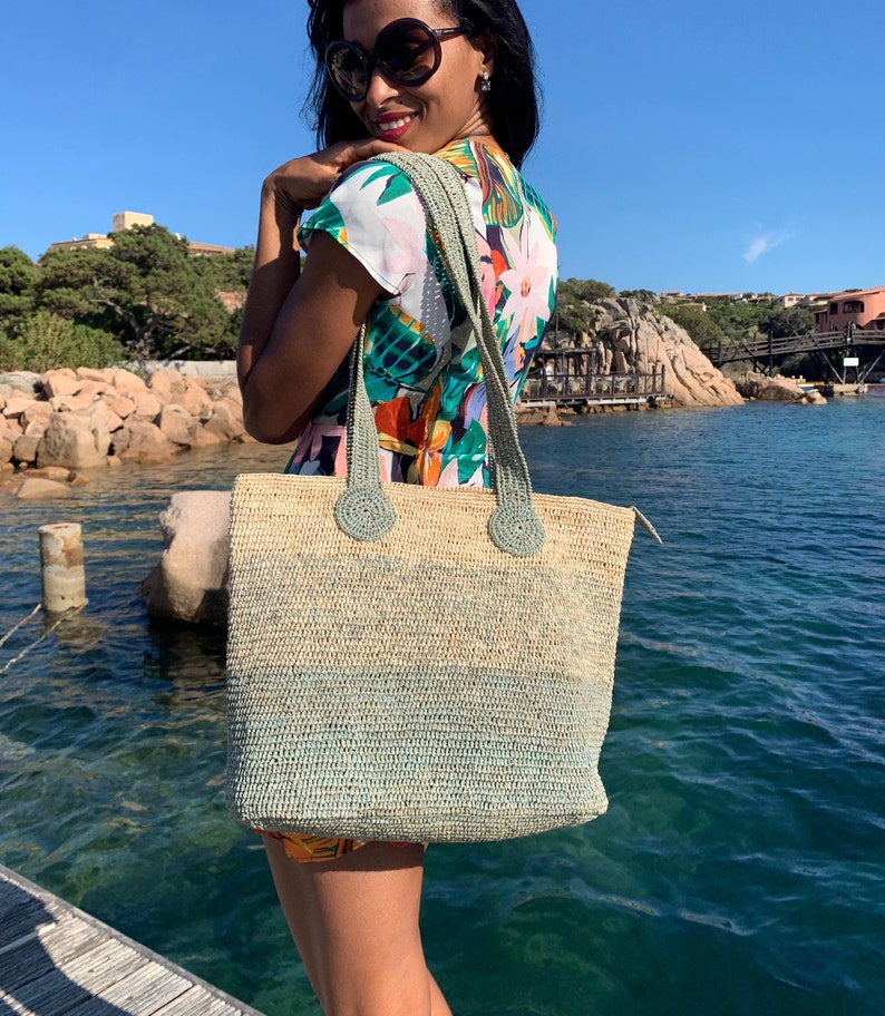 Raffia Bag Tote Bag Straw Basket Natural Color Bag Organic - Etsy