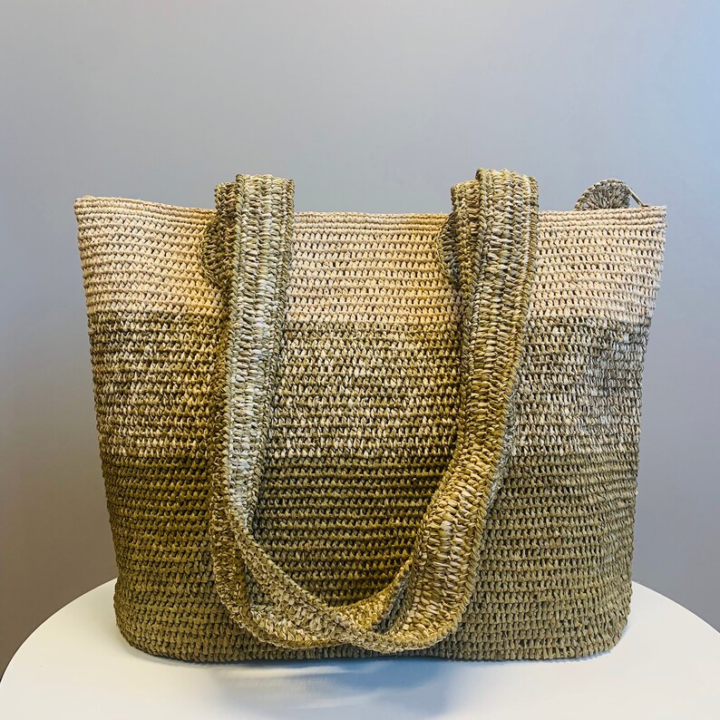 Raffia Bag Tote Bag Straw Basket Natural Color Bag Organic - Etsy