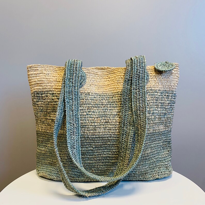 Raffia Bag Tote Bag Straw Basket Natural Color Bag Organic - Etsy