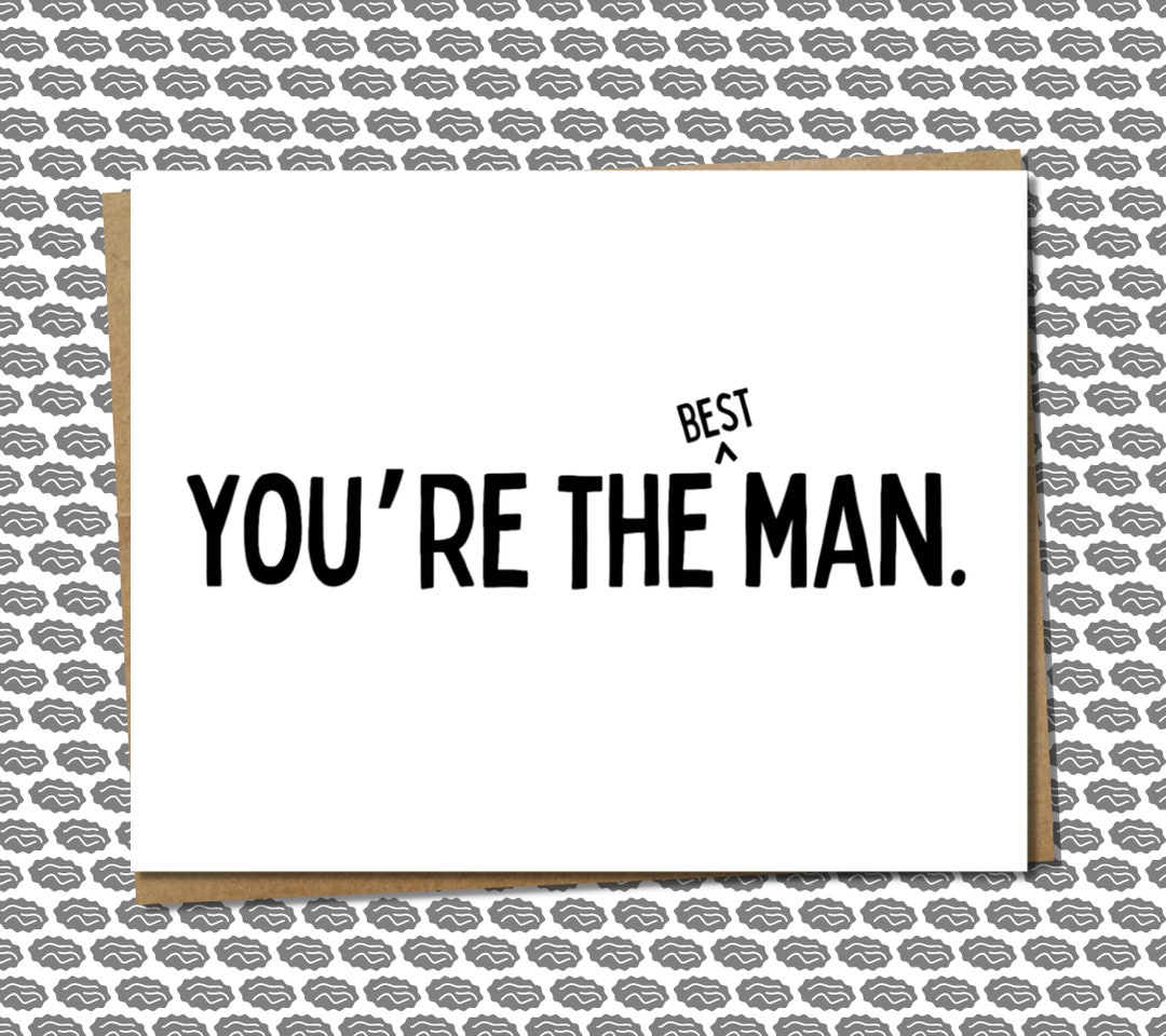 Funny Best Man Card | You're the Man | Hilarious Best Man Proposal Card ...
