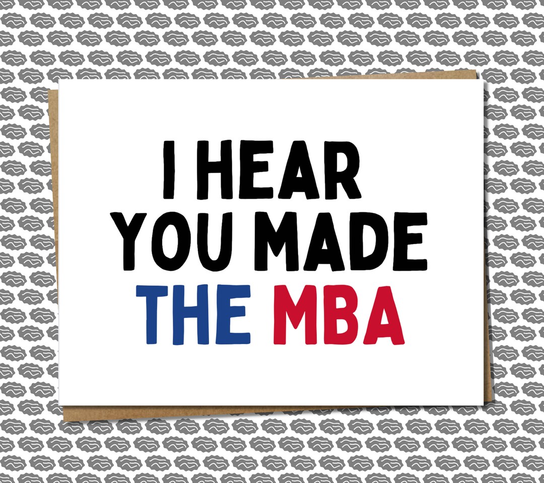 Funny MBA Graduation Card - MBA Graduation Greeting Card, Card MBA ...