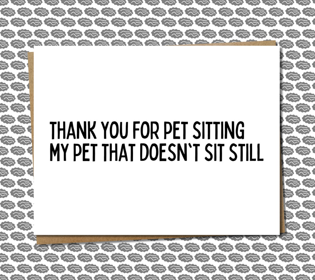 Thank You Card for Pet Sitter, Dog Sitter, Cat Sitting, Dog Walker, Dog ...